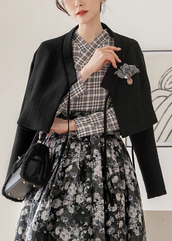 Black Short Modern Hanbok Jacket – Joteta Korean Online Shop