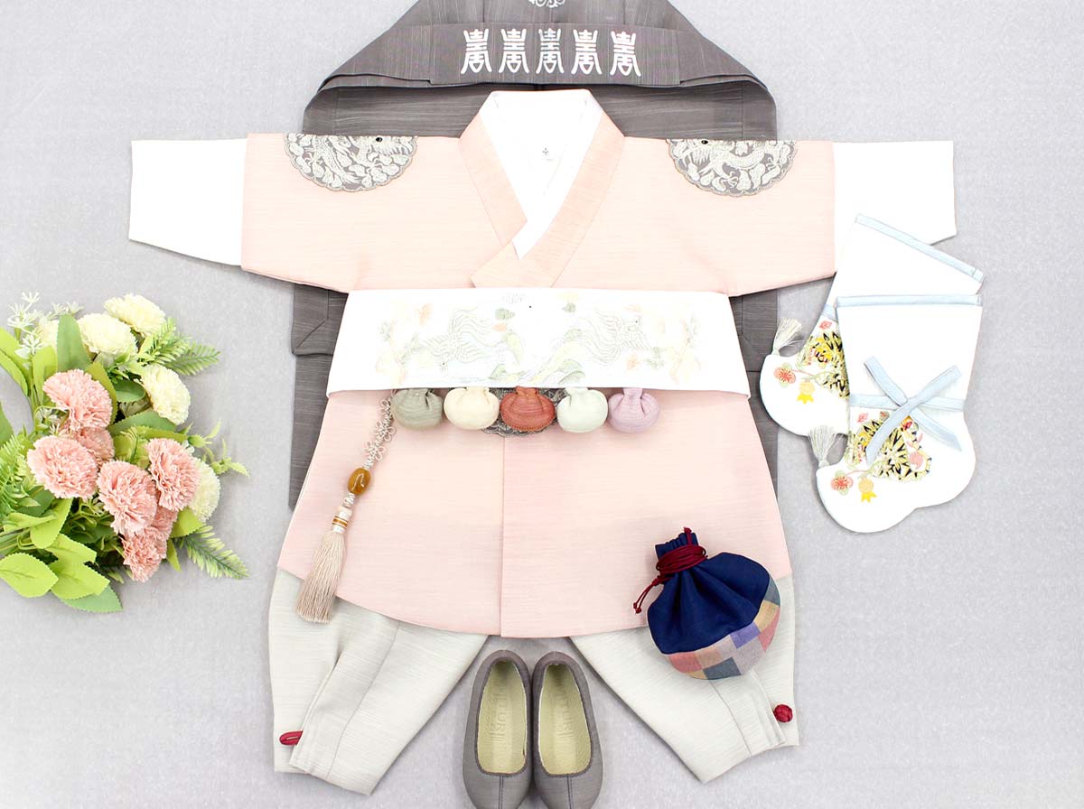 Cute Baby Boy Hanbok in Pink | Shop Now – Joteta Korean Online Shop