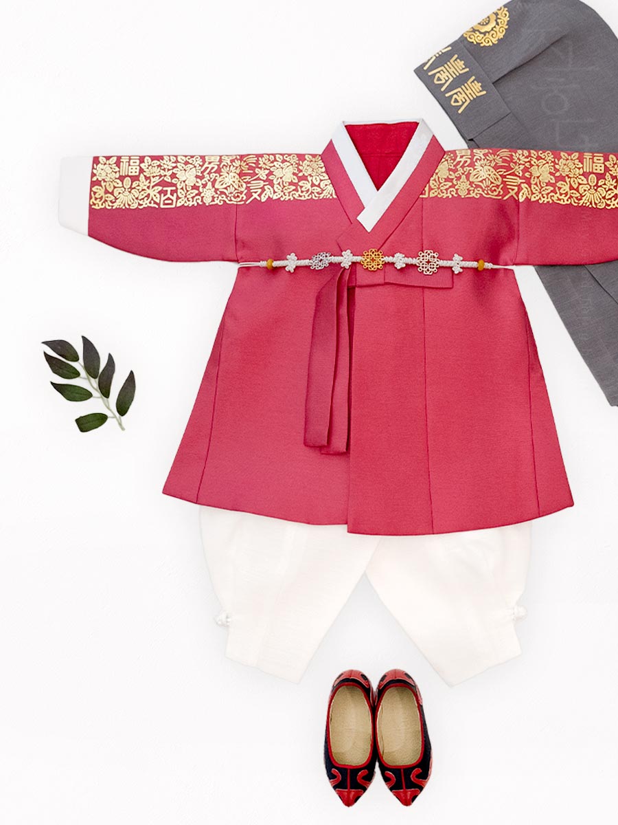 [2025] Golden Prince Hanbok in Raspberry – Joteta Korean Online Shop