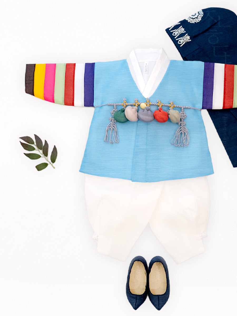 [2025] Little Noble Baby Boy Hanbok in Skyblue – Joteta Korean Online Shop