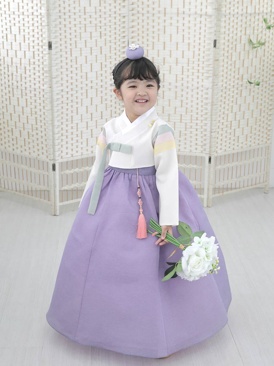 Lovely Girls Hanbok in Purple – Joteta Korean Online Shop