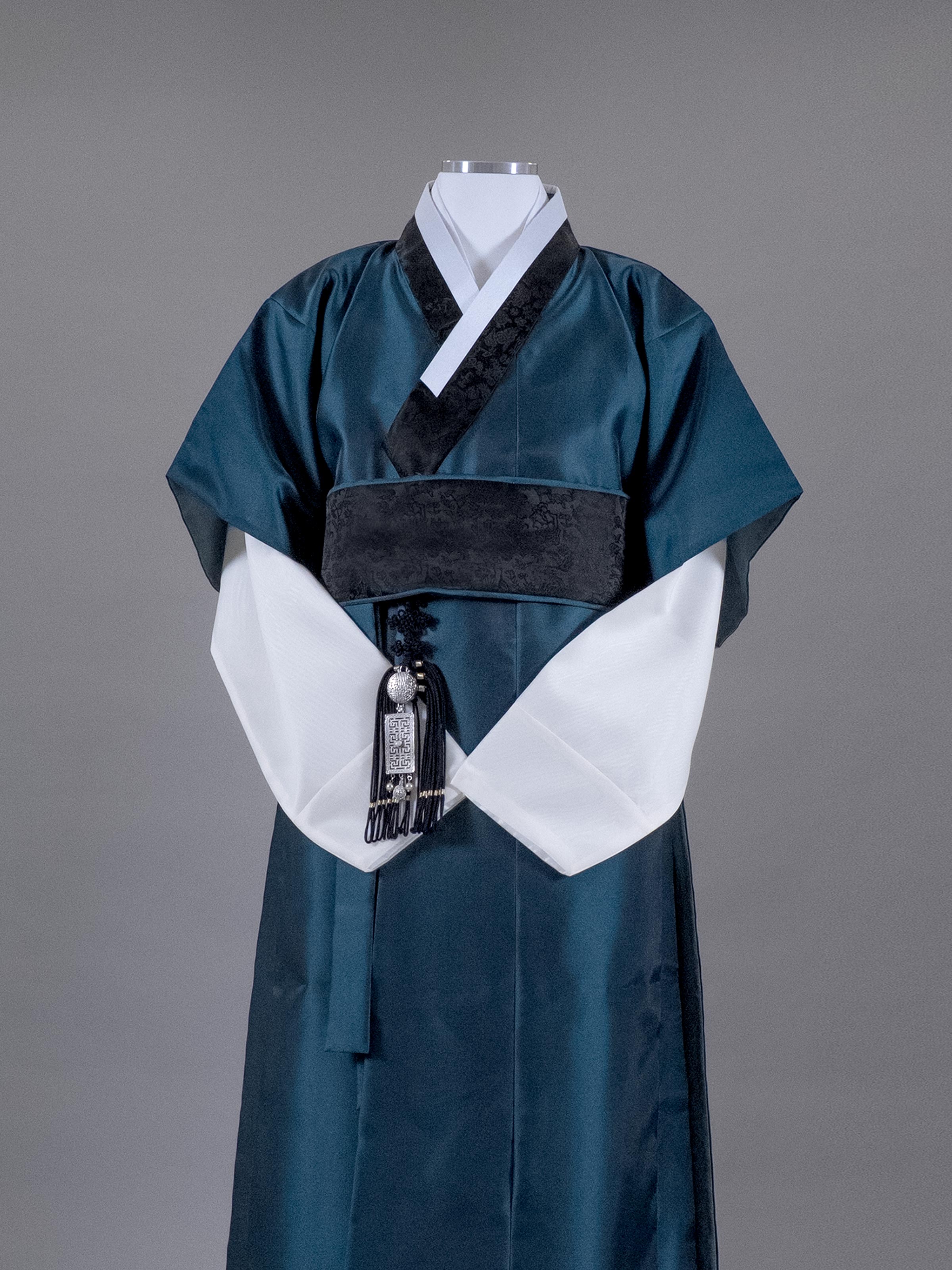 MTH007 l Midnight Crane Man Hanbok in Navy – Joteta Korean Online Shop
