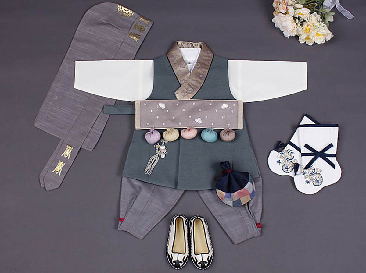 Handsome Prince Baby Boy Hanbok in Green – Joteta Korean Online Shop