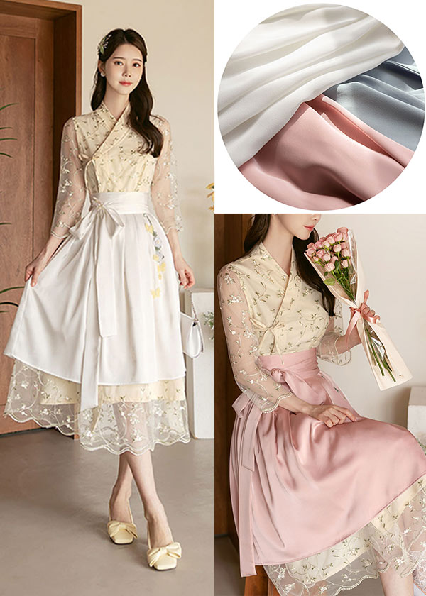 Satin Mini Modern Hanbok Skirt – Joteta Korean Online Shop